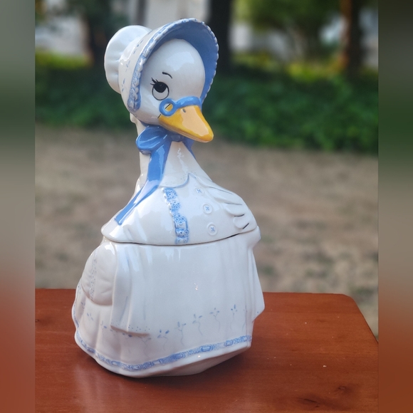 Source Unknown | Kitchen | Vintage Mother Goose Ceramic Cookie Jar ...